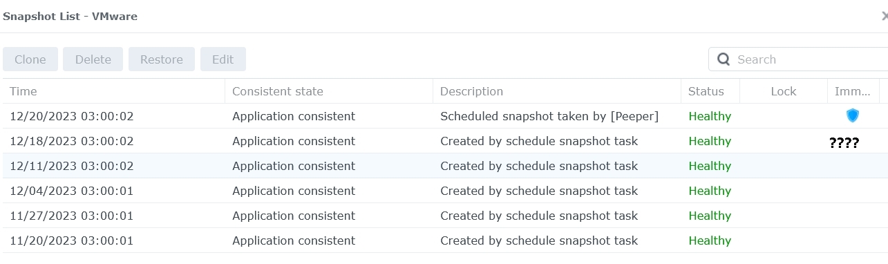 Immutable Snapshots not being created by scheduler on Synology | Nothing a Jameson can't fix
